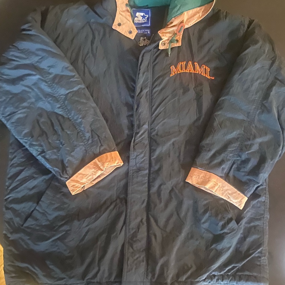 Men’s Vintage Miami Hurricane Starter Jacket - Gem
